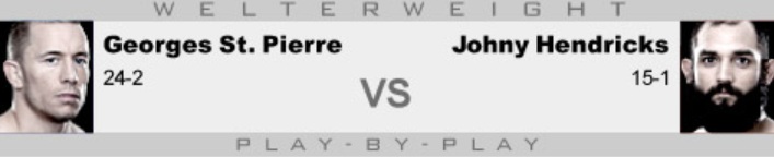 UFC 167 – Georges St. Pierre vs Johny Hendricks – Play by Play ...